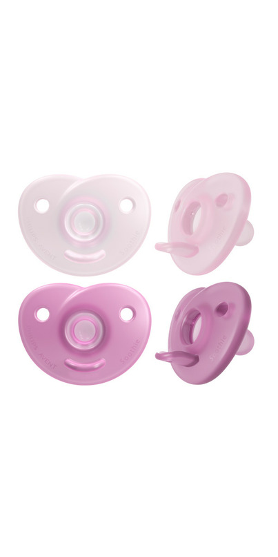 Buy Philips AVENT Soothie Heart Pacifier Pack Pink and Light Pink at ...