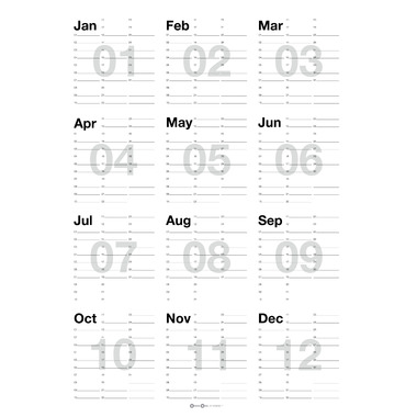 Buy Bigso Yearless Paper Wall Calendar at Well.ca | Free Shipping $35 ...
