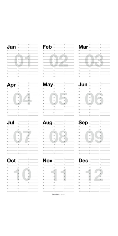 Buy Bigso Yearless Paper Wall Calendar at Well.ca | Free Shipping $35 ...