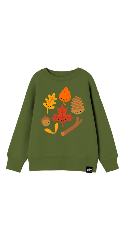 Buy Whistle & Flute Kids Kawaii Sweatshirt Autumn Leaves at Well.ca ...