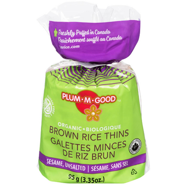 Buy Plum.M.Good Organic Brown Rice Thins with Sesame Unsalted at Well ...