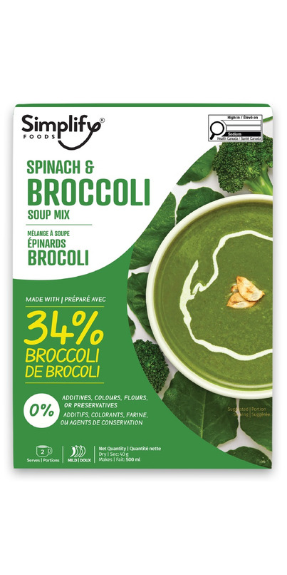 Buy Simplify Foods Spinach & Broccoli Soup Mix at Well.ca | Free Shipping $35+ in Canada
