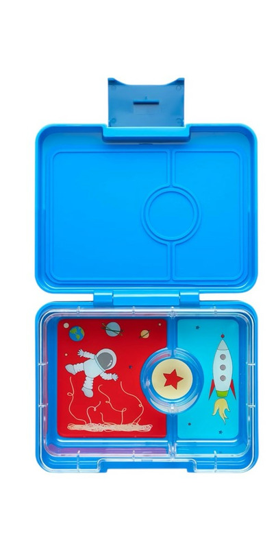 Buy Yumbox Snack Size 3 Compartment Bento Box Surf Blue with Rocket ...