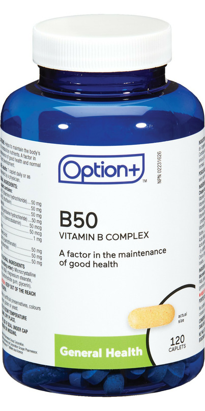 Buy Option+ B50 Vitamin B Complex at Well.ca | Free Shipping $35+ in Canada