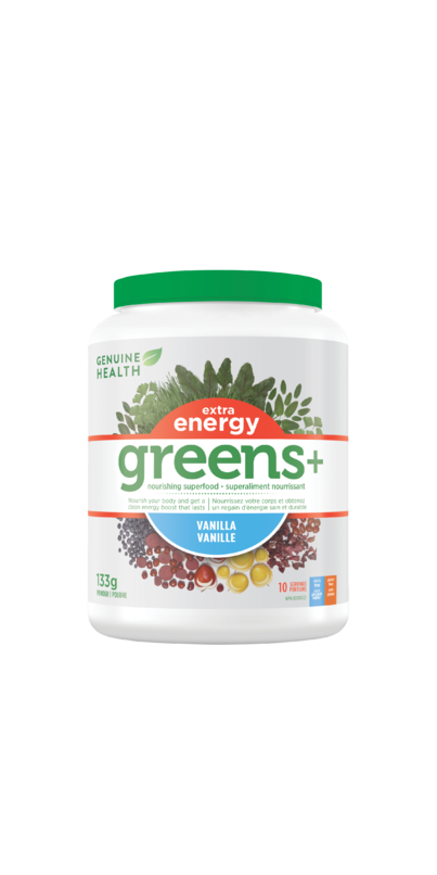Buy Genuine Health Greens+ Extra Energy Vanilla at Well.ca | Free ...