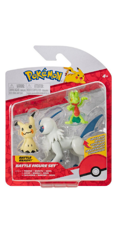 Achète l'ensemble de figurines de combat Pokemon Treecko, Mimikyu et ...