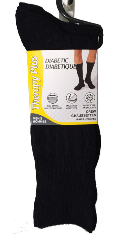 Buy TherapyPlus Mens Diabetic Crew Socks Black at Well.ca | Free ...