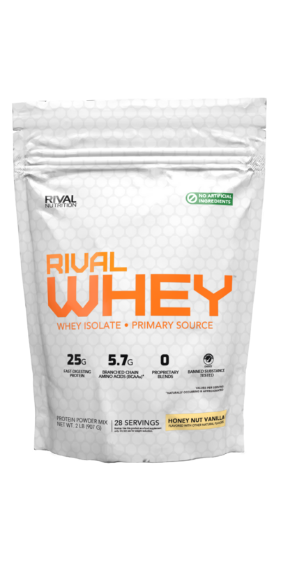 Buy Rival Nutrition Rival Whey Isolate Protein Powder Natural Honey Nut ...