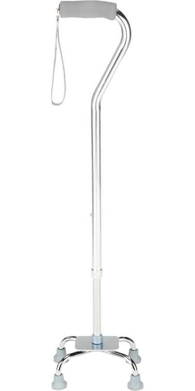 Buy Option+ Aluminum Cane Quadripod Offset Handle Silver at Well.ca ...