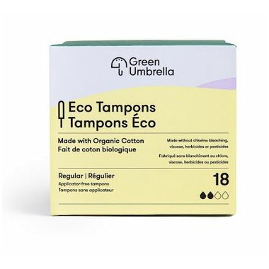 Buy Green Umbrella Eco Tampons Applicator Free Regular at Well.ca ...