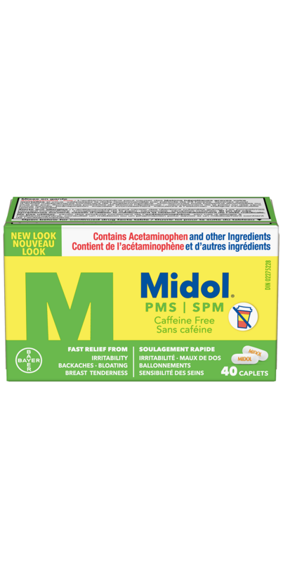 Buy Midol PMS Pre-Menstrual Symptom Relief Caffeine-Free at Well.ca ...