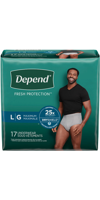 Buy Depend Fresh Protection Men's Incontinence Underwear Large at Well ...