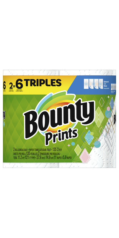 Buy Bounty Paper Towels Triple Rolls Select A Size Print at Well.ca ...