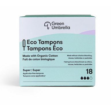 Buy Green Umbrella Eco Tampons Applicator Free Super at Well.ca | Free ...