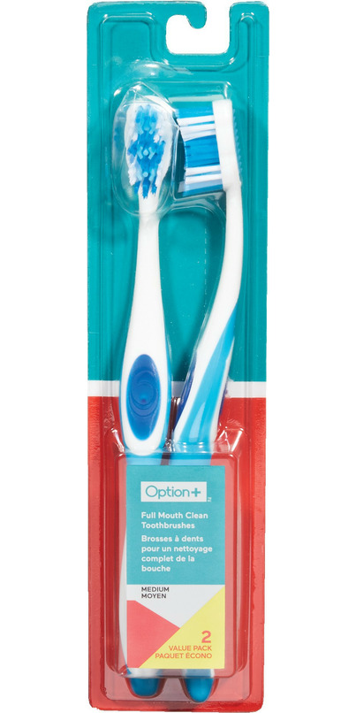 Buy Option+ Full Mouth Clean Toothbrushes Medium at Well.ca | Free ...