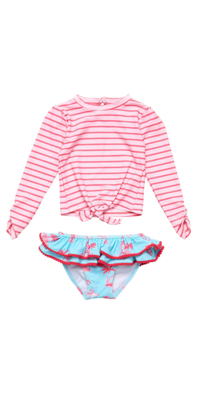 Buy Snapper Rock Long Sleeve Ruffle Swim Set Lighthouse Island at Well ...