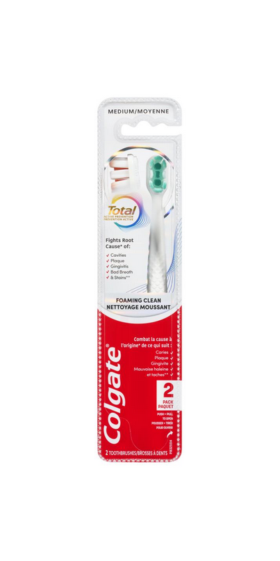 Buy Colgate Total Active Prevention Foaming Clean Medium Toothbrush at ...