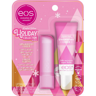 Buy eos Holiday Collection Strawberry Cheer Lip Balm Stick & Tube Set ...