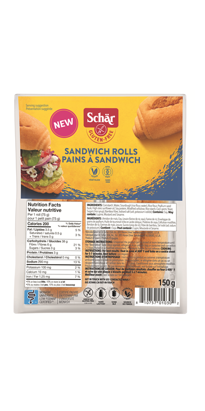 Buy Schar Gluten Free Sandwich Rolls at Well.ca | Free Shipping $35+ in ...