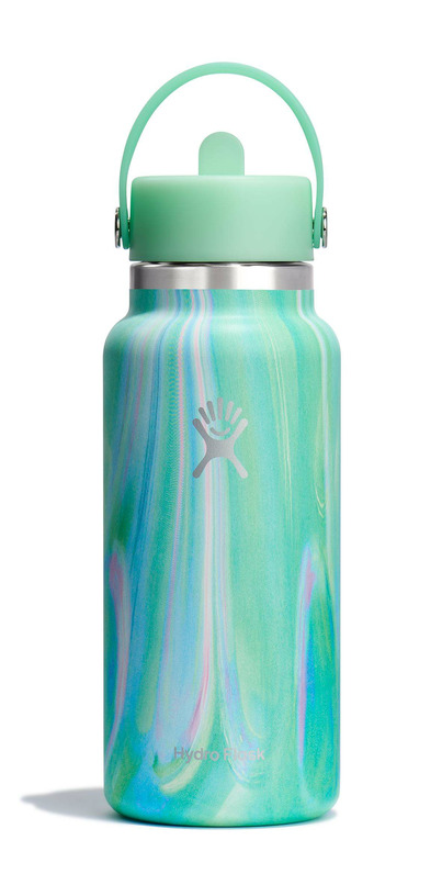 Buy Hydro Flask Wide Mouth with Flex Straw Cap Mermaid Swirl Jelly ...