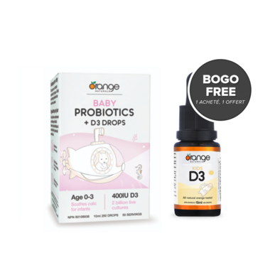 Buy Orange Naturals D3 Drops for Kids and Probiotics BOGO at Well.ca | Free Shipping $35+ in Canada