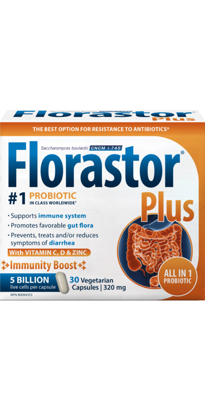 Buy Florastor Plus Probiotic Immunity Boost, Vitamin C, D & Zinc at ...