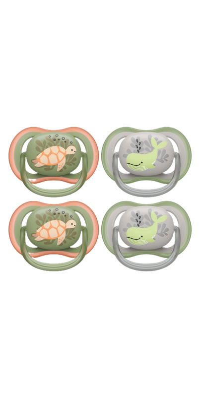 Buy Philips AVENT Ultra Air Pacifier Orange Turtle and Green Whale at ...