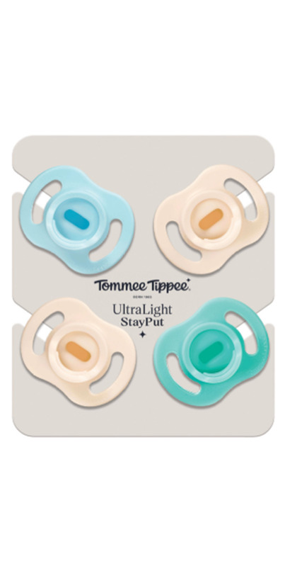 Buy Tommee Tippee Ultra-light Stay Put Pacifier Blue, Green & Yellow at ...