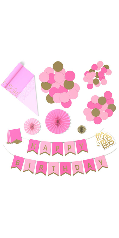 Buy Hallmark Crayola Color Pop Party Decorations Set Tickle Me Pink and ...