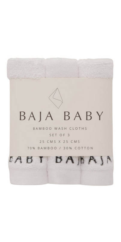Buy Baja Baby Bamboo Wash Cloths Fresh White at Well.ca | Free Shipping ...