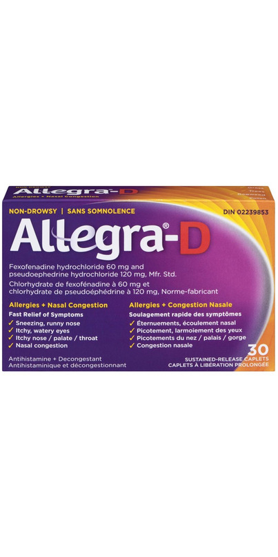 Buy Allegra-D Allergies + Nasal Congestion Non-Drowsy at Well.ca | Free ...