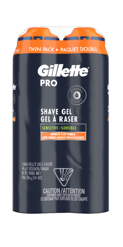 Buy Gillette Pro Sensitive 3in1 Shave Gel Twin Pack at Well.ca | Free ...