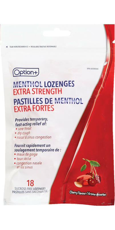 Acheter Option+ Menthol Pastilles Cerise chez Well.ca | Livraison ...