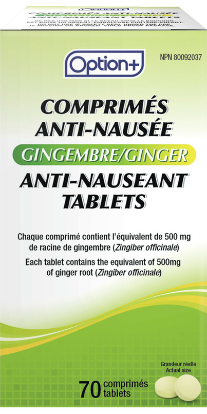 Buy Option+ Ginger Anti-Nauseant Tablets at Well.ca | Free Shipping $35 ...
