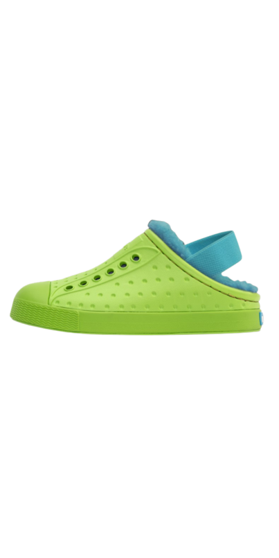 Buy Native Shoes Kids Jefferson Cozy Child Snap Green & Maui Blue at ...