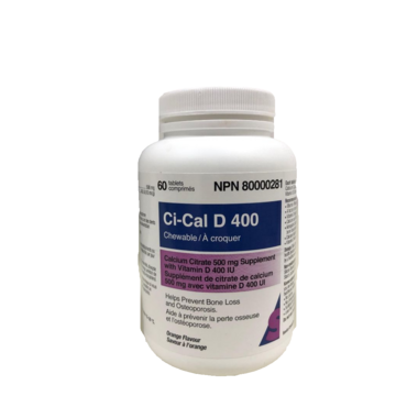 Buy Sandoz Ci-Cal D 400 Chewable Orange Flavour at Well.ca | Free ...