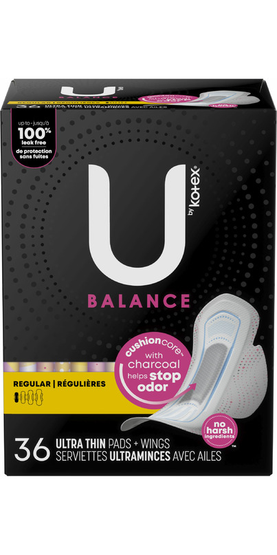 Buy U by Kotex Balance Ultra Thin Pads with Wings Regular Absorbency at ...
