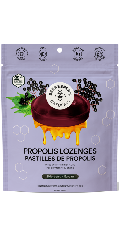 Buy Beekeeper's Naturals Propolis Lozenges Elderberry at Well.ca | Free ...