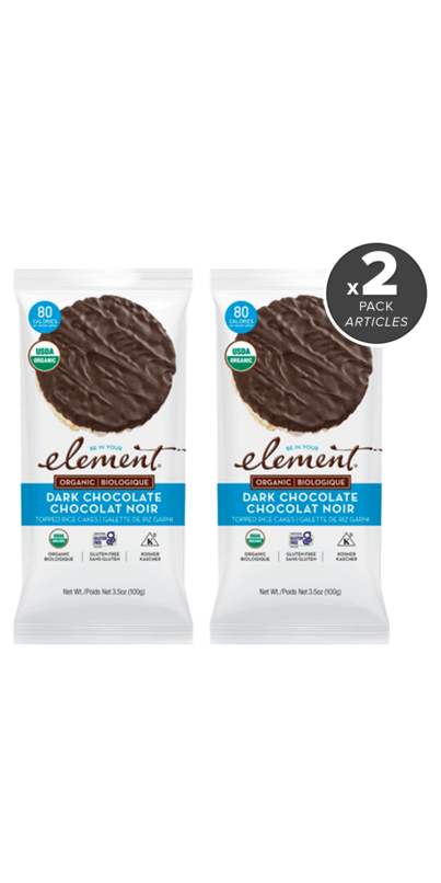 Buy Element Snacks Organic Dipped Rice Cakes Dark Chocolate Bundle at ...