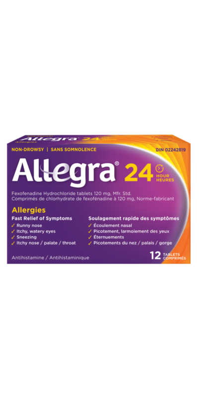 Buy Allegra Non-Drowsy 24 Hour Relief Allergy Tablets at Well.ca | Free ...