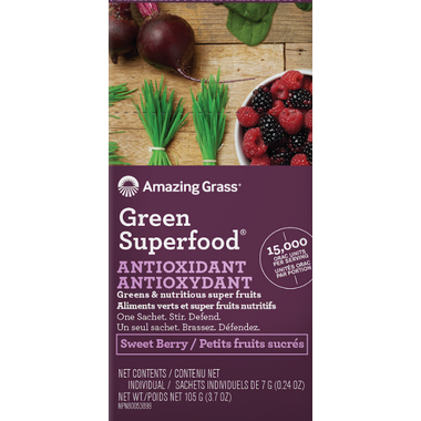 Buy Amazing Grass Antioxidant Green Superfood Single Serve Packet Berry ...