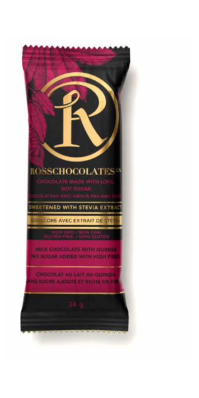 Buy Ross Chocolates Stevia Sweetened Milk Chocolate with Quinoa Bar at ...