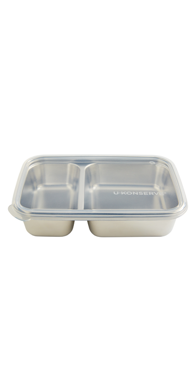 Buy U-Konserve Stainless Steel 2-Compartment Divided Container Clear at ...