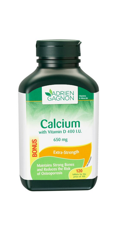 Buy Adrien Gagnon Calcium Extra Strength 650 mg + Vitamin D at Well.ca ...