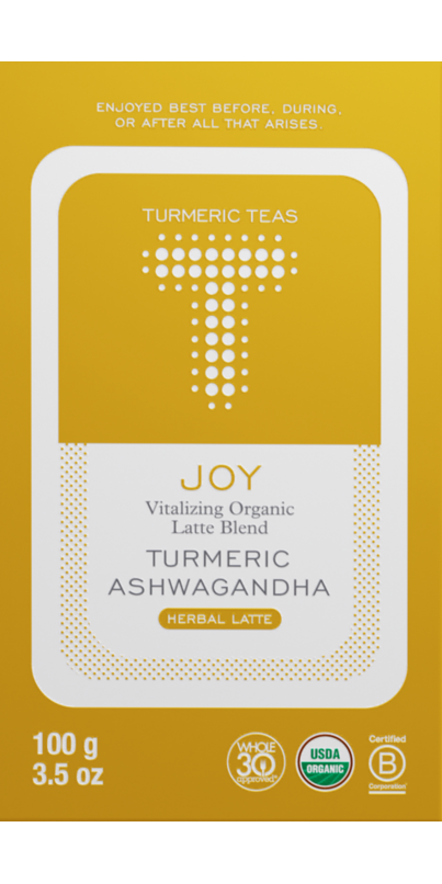 Buy Turmeric Teas Organic Joy Turmeric Ashwagandha Herbal Latte Blend ...