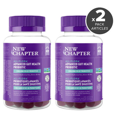 Buy New Chapter All-Flora Advanced Gut Health Probiotic Gummies Bundle ...