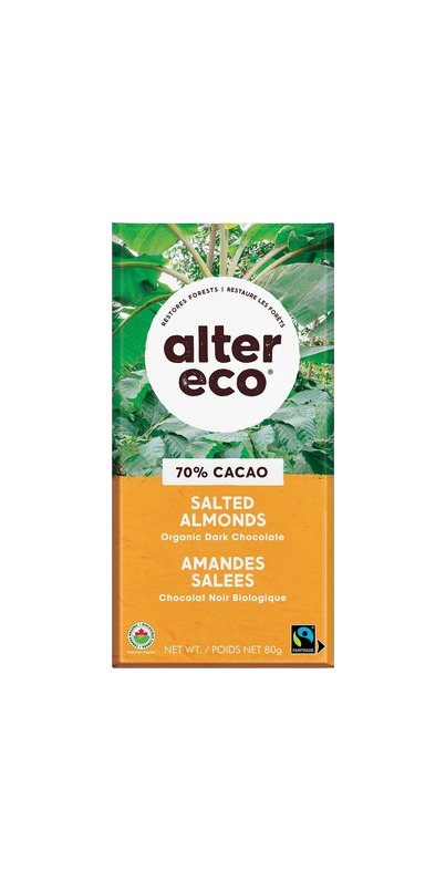 Buy Alter Eco Dark Organic Chocolate Salted Almonds at Well.ca | Free ...