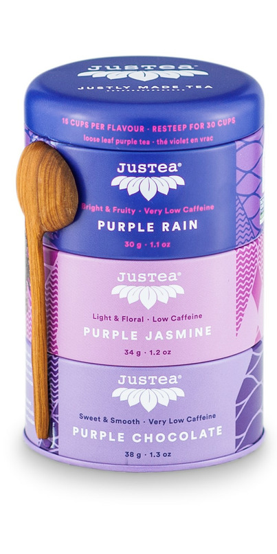 Buy JusTea Purple Tea Trio Tin with Spoon at Well.ca | Free Shipping ...