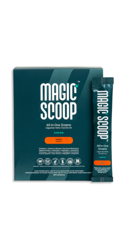 Achetez l’emballage de 30 jours tout-en-un Magic Scoop Greens Mango à Well.ca | Livraison ...