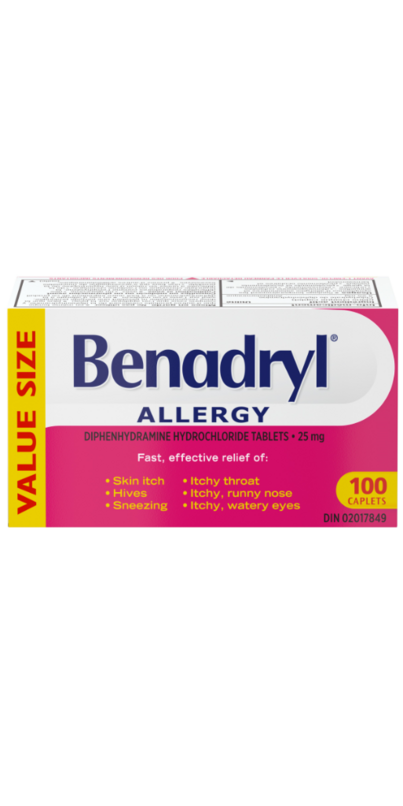 Buy Benadryl Allergy Caplets 100 Caplets Online in Canada | FREE Ship $29+
